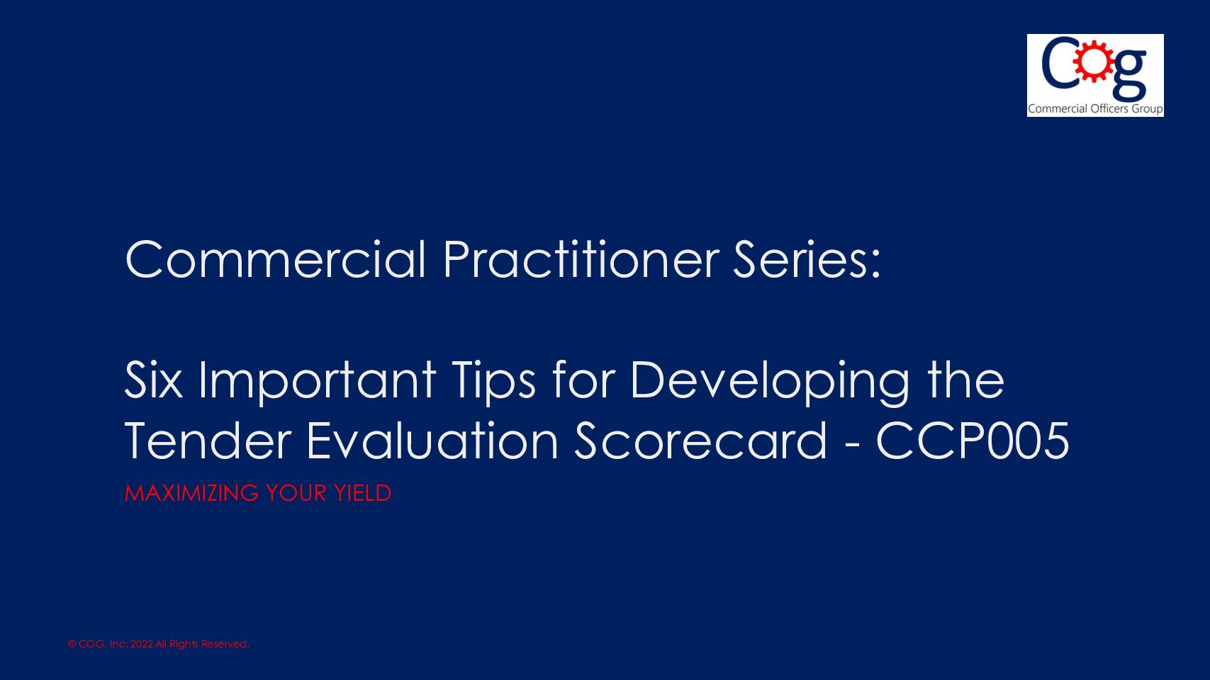 Six Important Tips for Developing the Tender Evaluation Scorecard ...