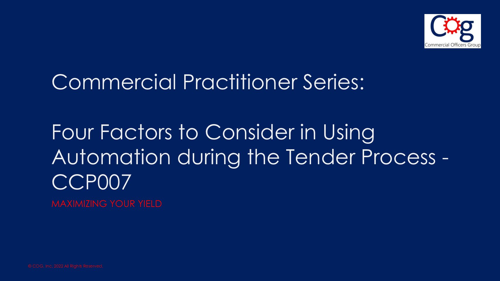 Four Factors to Consider in Using Automation during the Tender Process ...